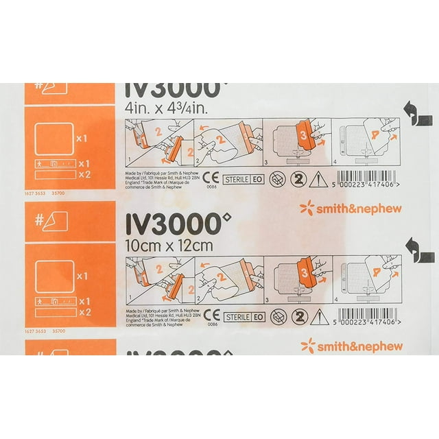 Smith & Nephew 66024008 IV3000 1 Hand Moisture Responsive Catheter ...