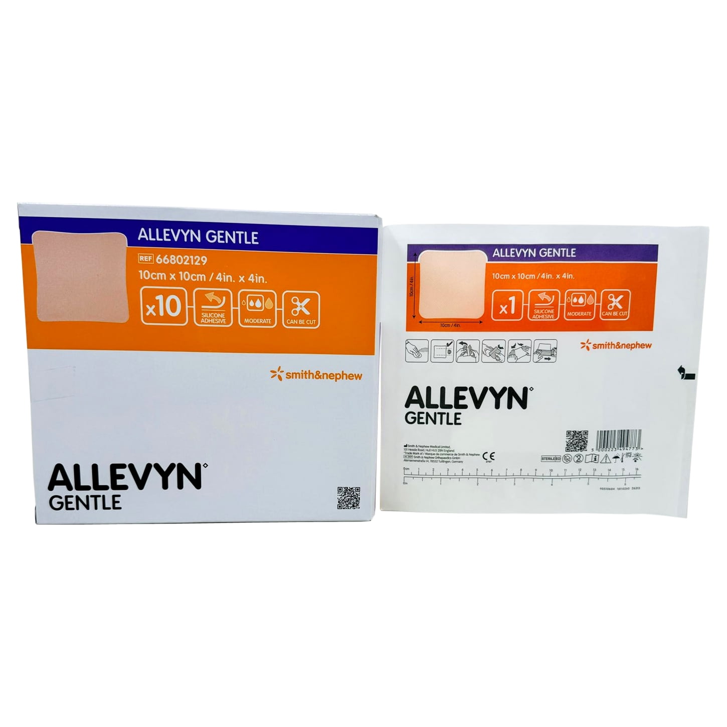 Smith & Nephew 66802129 Allevyn Gentle Adhesive Foam Dressing 4" X 4 ...