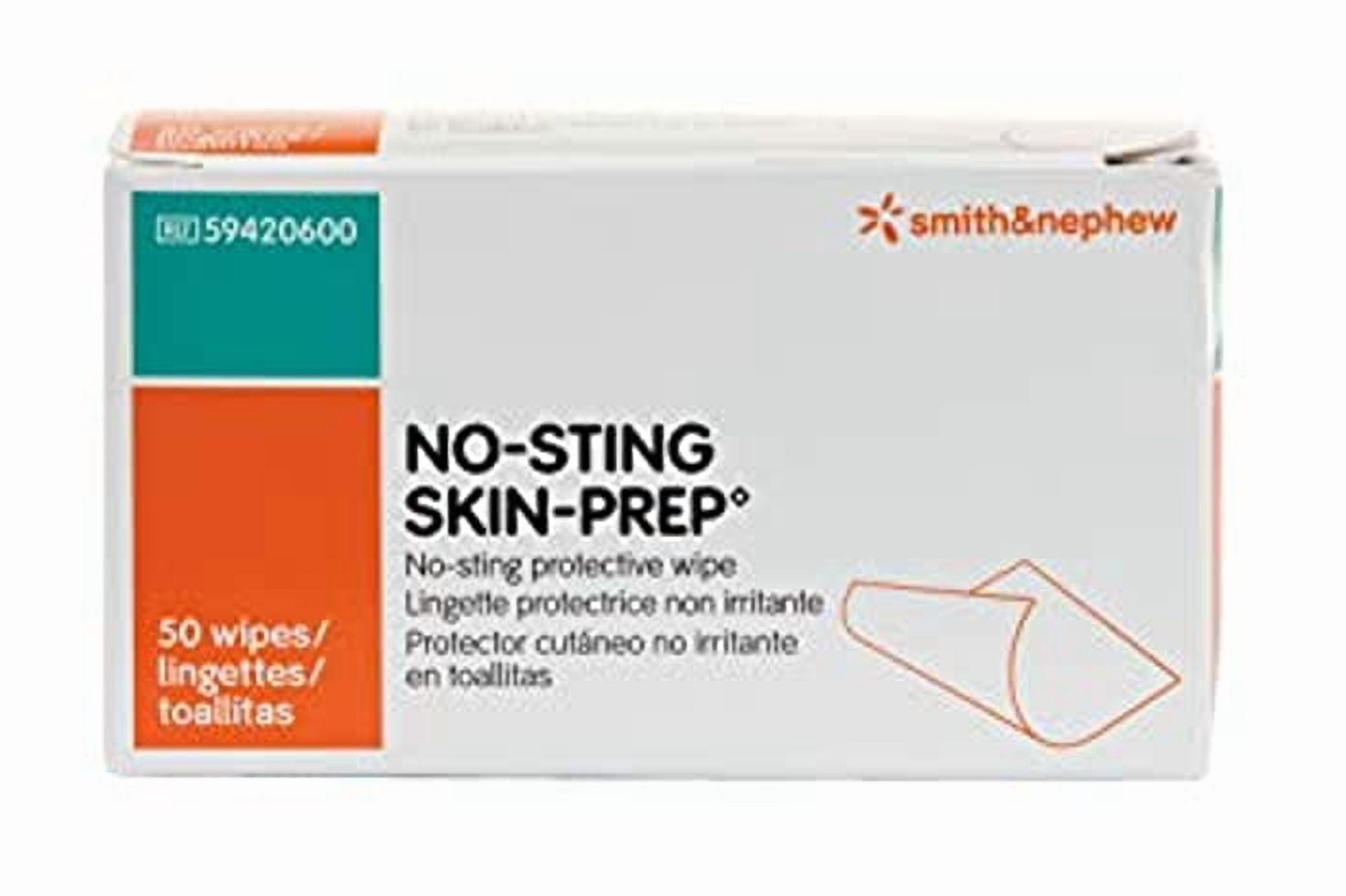 Smith and Nephew No-Sting Skin Prep Medical Wipes, Alcohol-Free First ...
