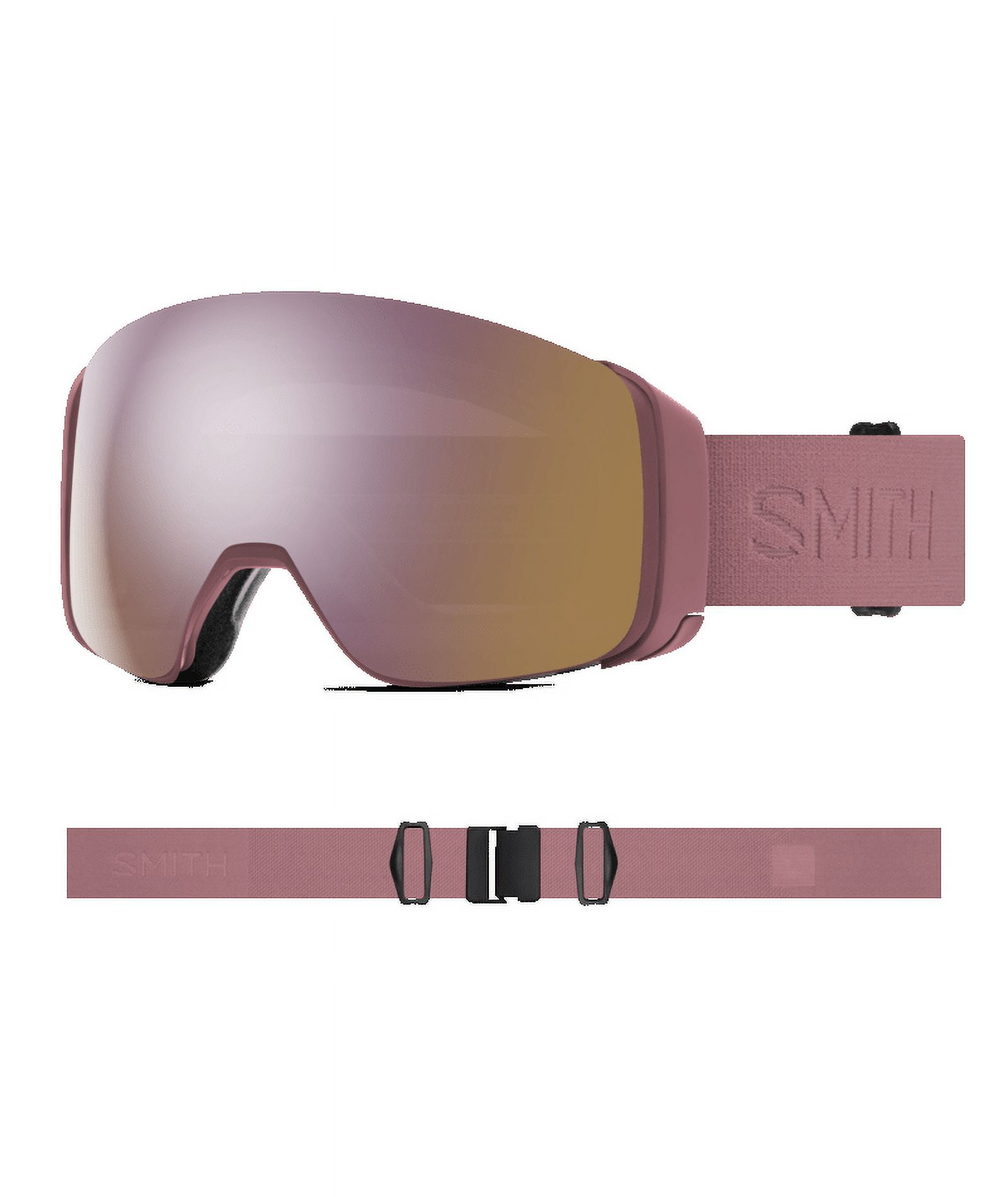Smith Optics 4D MAG Goggle - Chalk Rose; ChromaPop Everyday Rose Gold ...