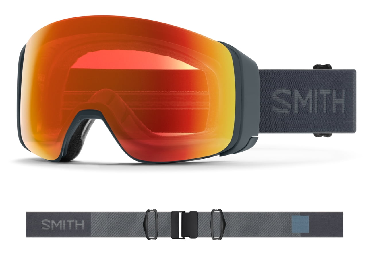 Smith Optics 4D MAG Goggles - Slate; ChromaPop Everyday Red Mirror ...