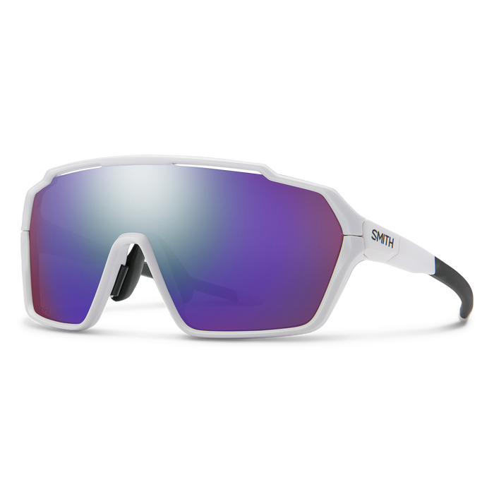 Smith Optics Shift MAG Sunglasses - White; ChromaPop Violet Mirror ...