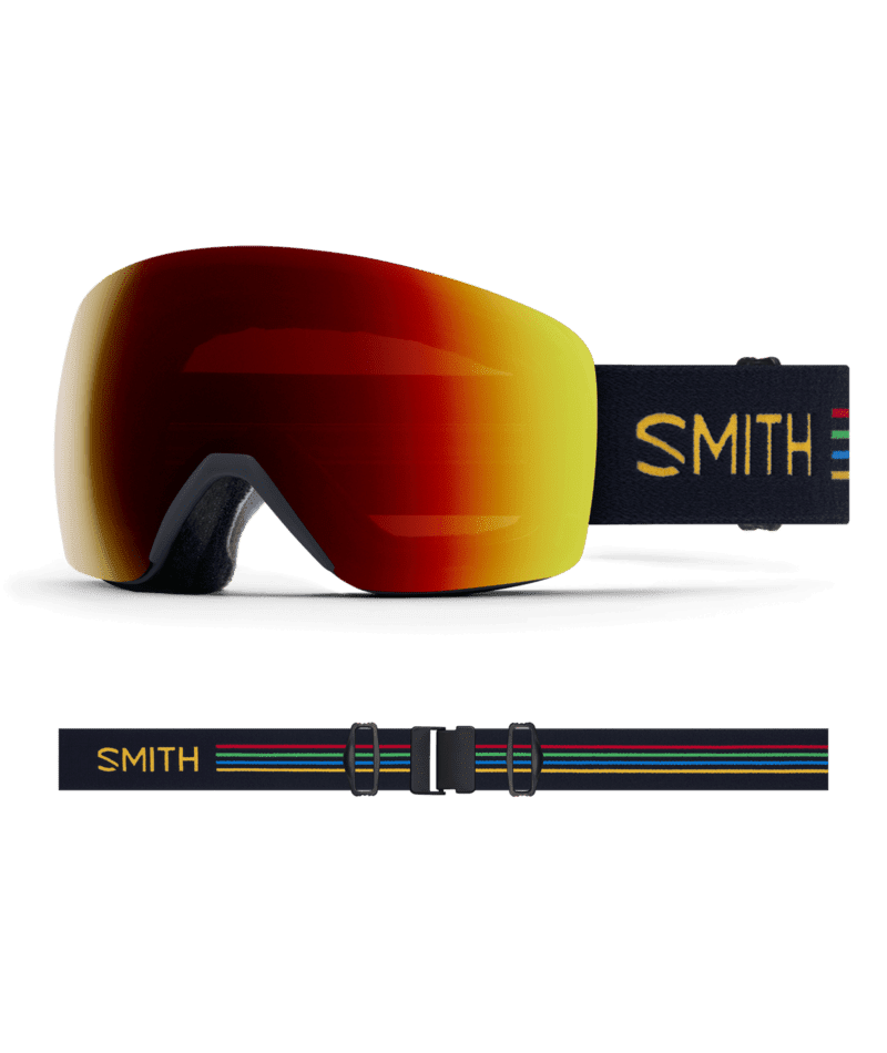 Smith Optics Skyline Goggles - Midnight Slash; ChromaPop Sun Red Mirror ...
