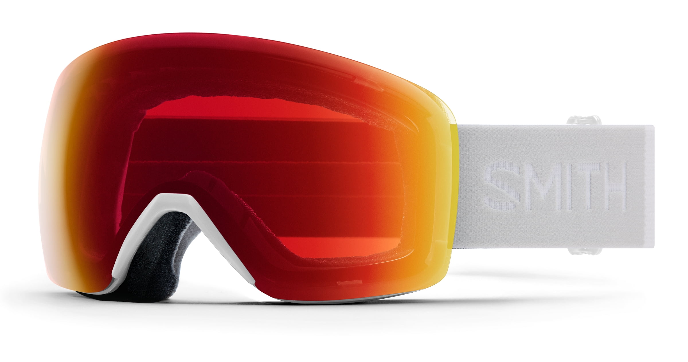 Smith Optics Skyline Goggles - White Vapor; ChromaPop Photochromic Red ...