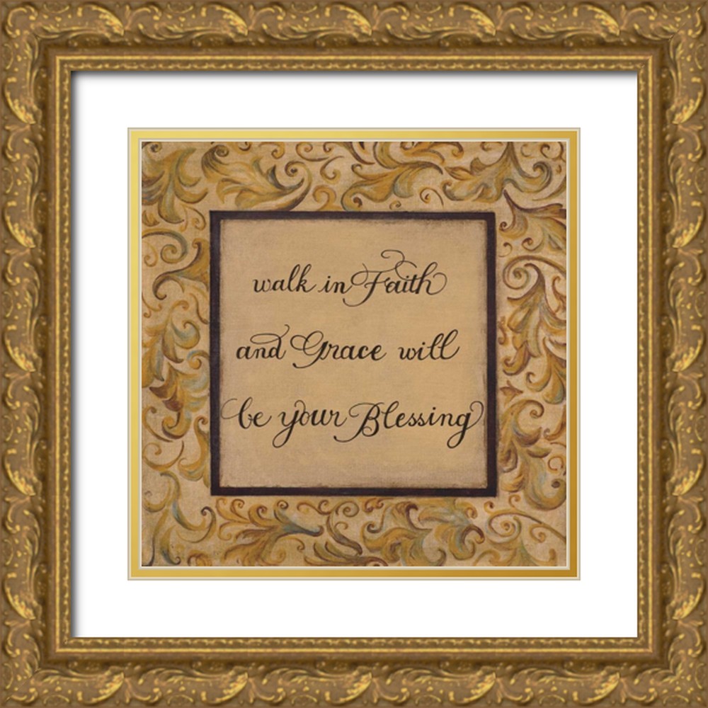 Smith, Pamela 15x15 Gold Ornate Wood Framed with Double Matting Museum ...