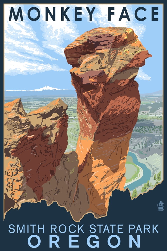 Smith Rock State Park, Oregon, Monkey Face (12x18 Wall Art Poster, Room ...
