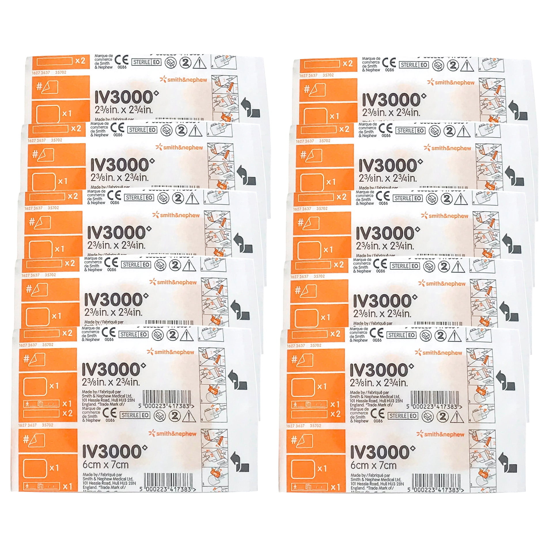 Smith and Nephew 4007 IV3000 1-Hand Dressing 2-3/8" x 2-3/4" - Pack of ...