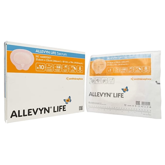 Smith and Nephew 66801307 Allevyn Life Silicone Foam Wound Dressing, 8. ...
