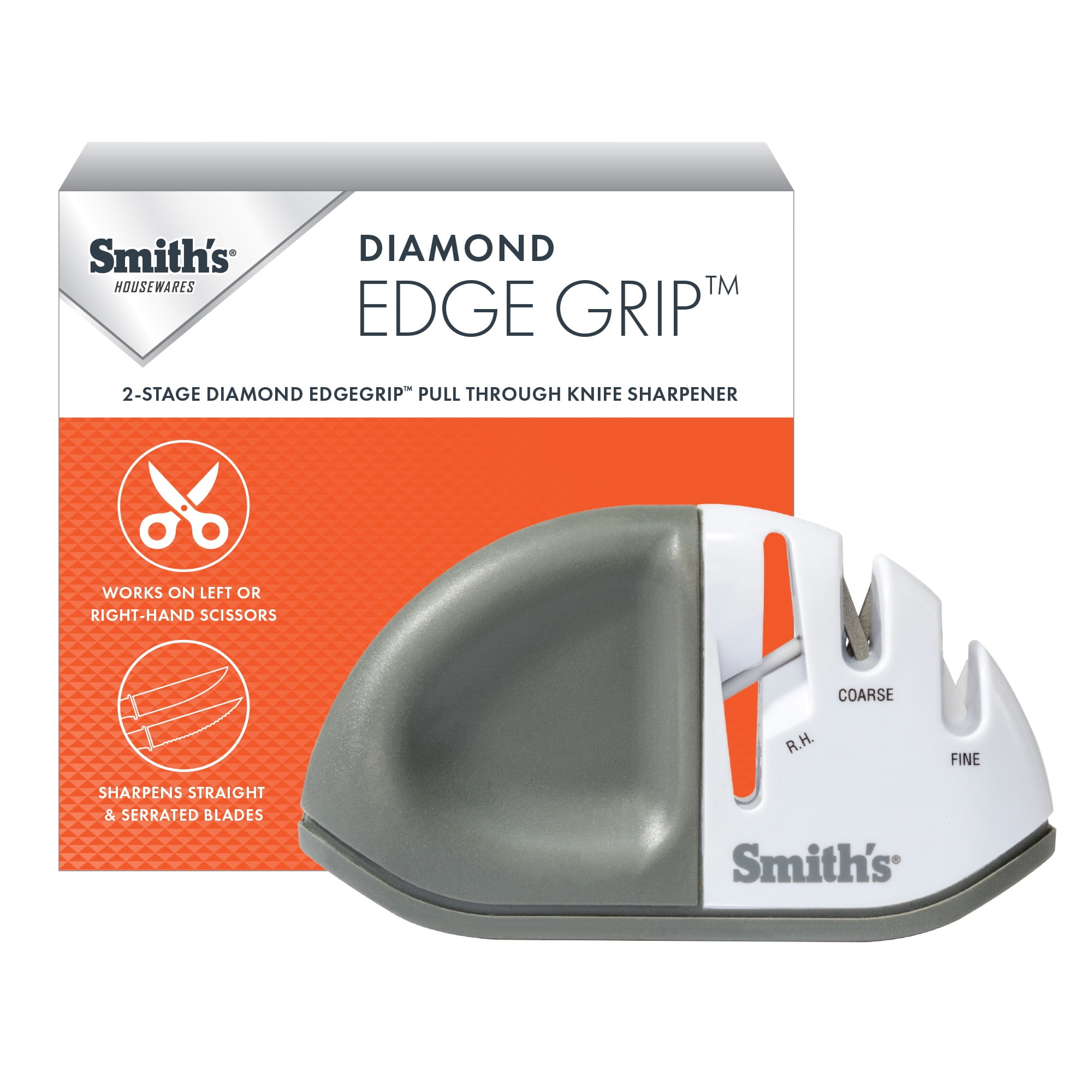 Smith's 51003 Diamond Edge Grip™ MAX 2-Stage Sharpener – White ...