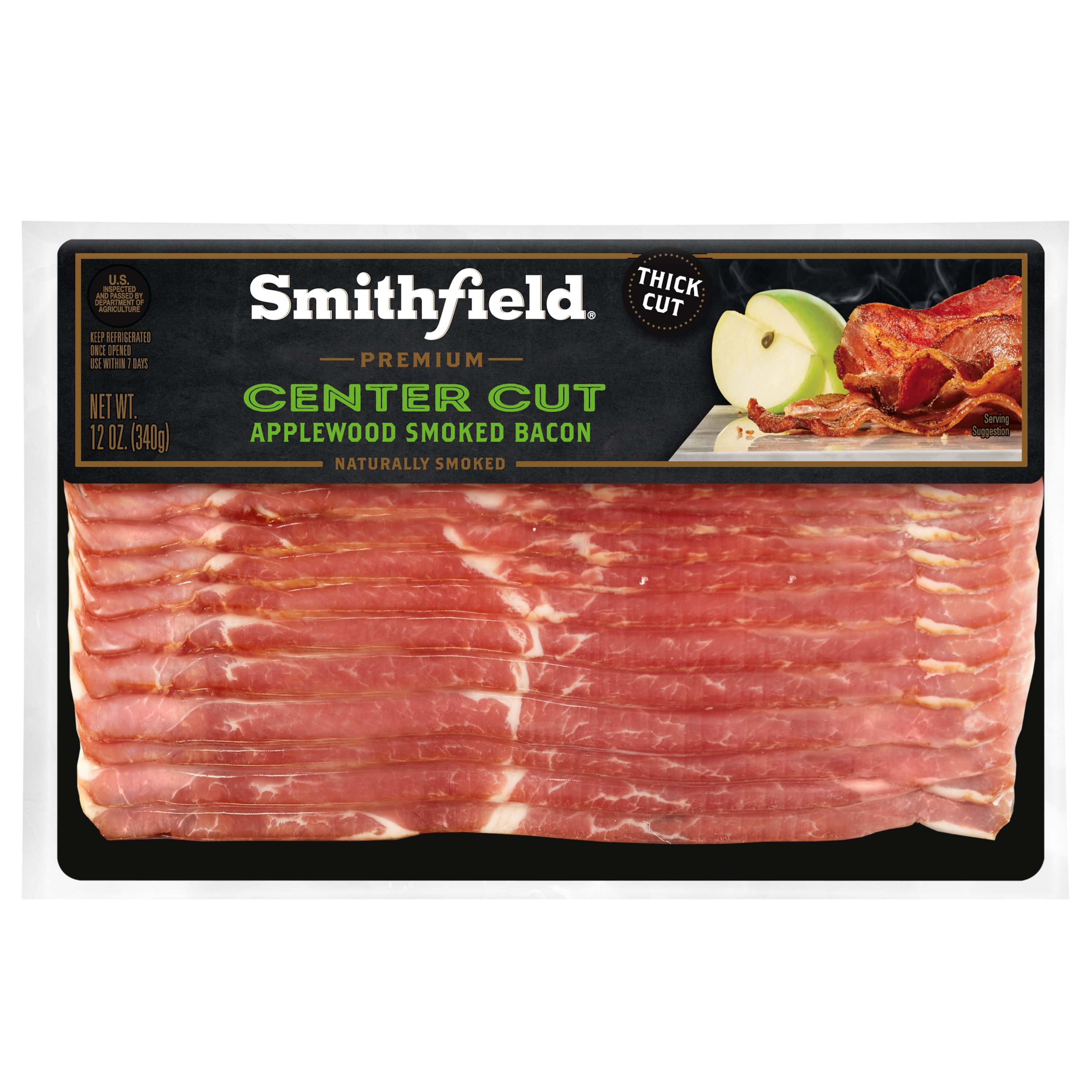Smithfield Center Cut Applewood Bacon, 12 oz - Walmart.com