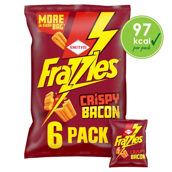 Smiths UK Frazzles Crispy Bacon Snacks - 6 x 18g - Walmart.com