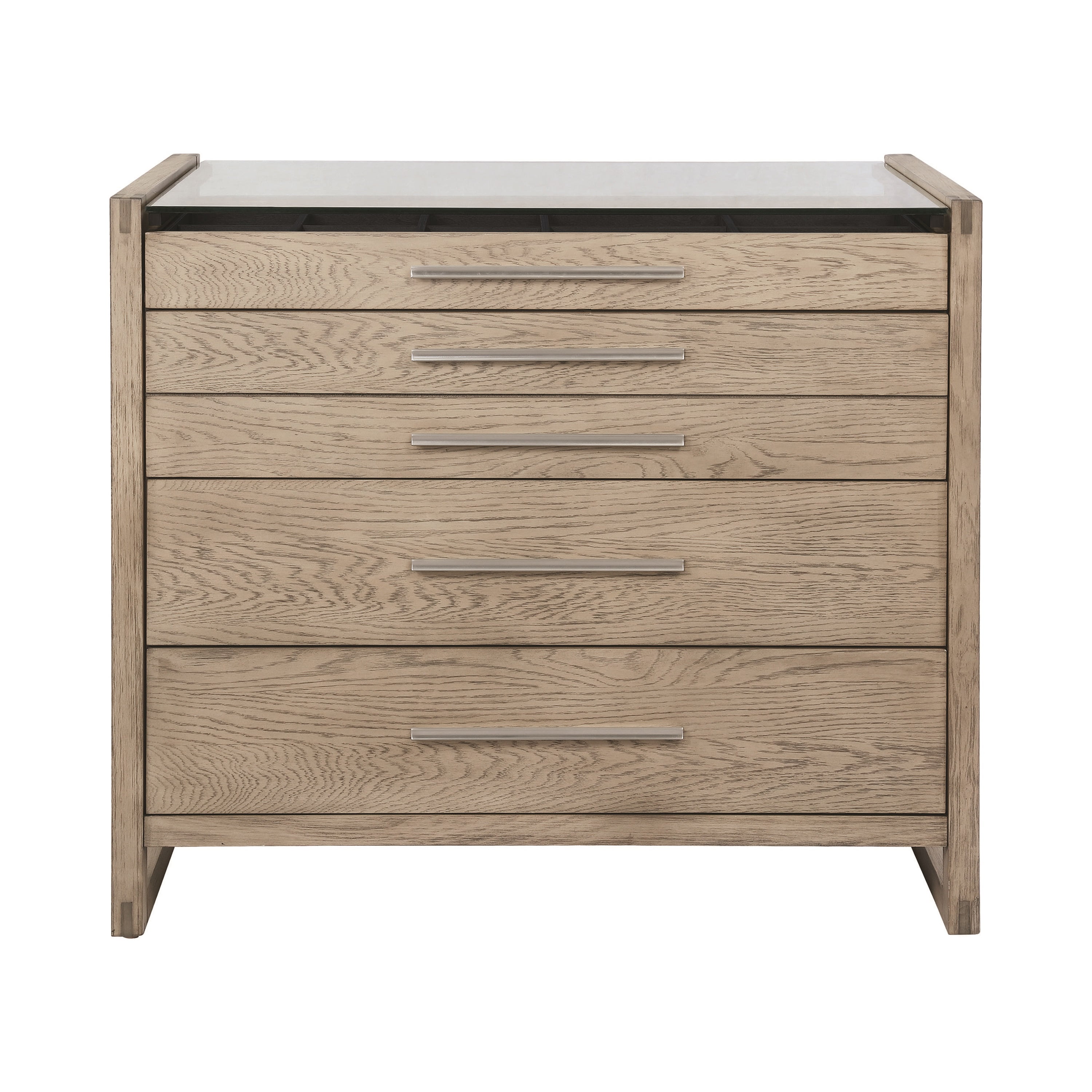 Smithson 5-drawer Rectangular Floating Chest Grey Oak - Walmart.com