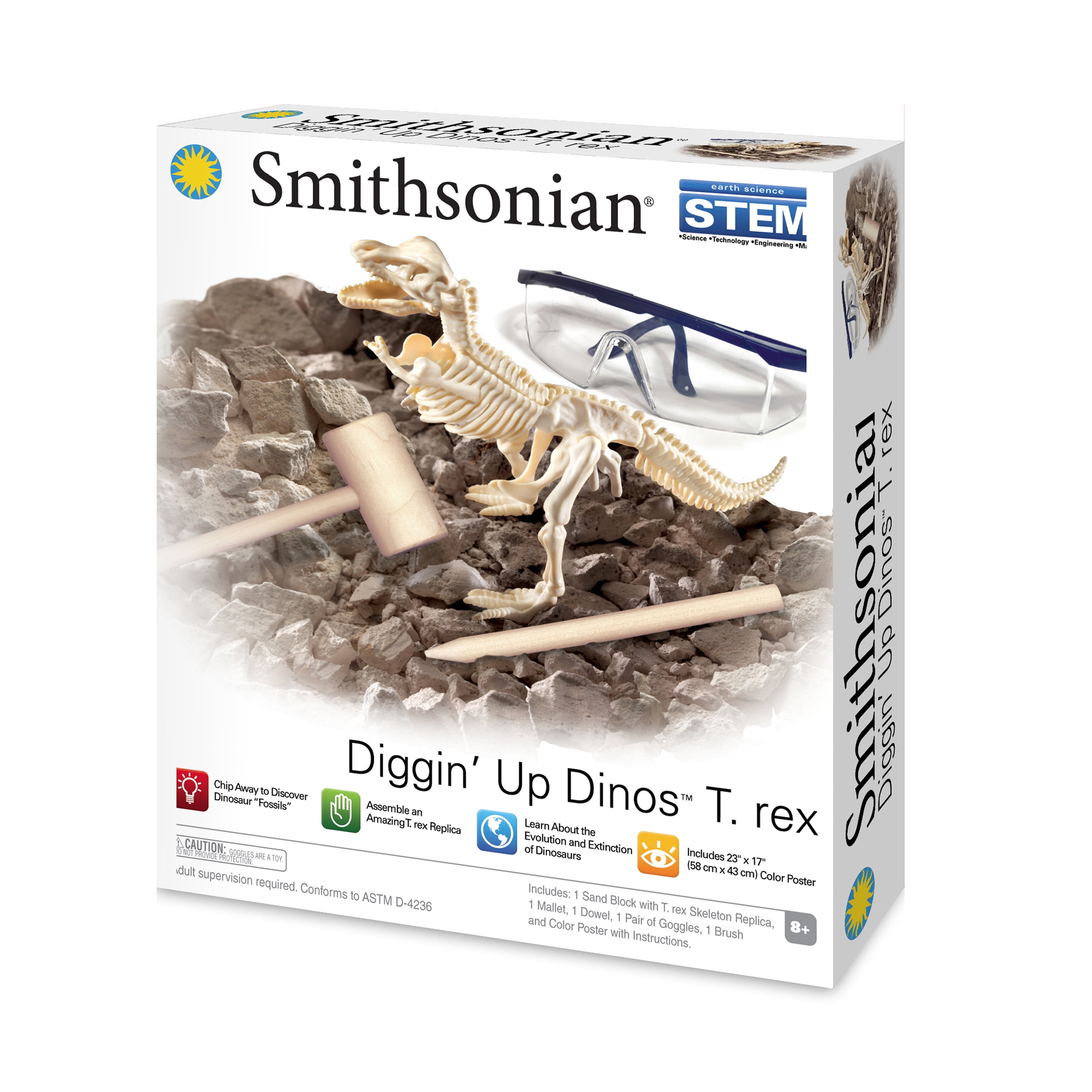 Smithsonian Diggin' up Dinosaurs T-Rex Science Kit - Children Ages 8 ...