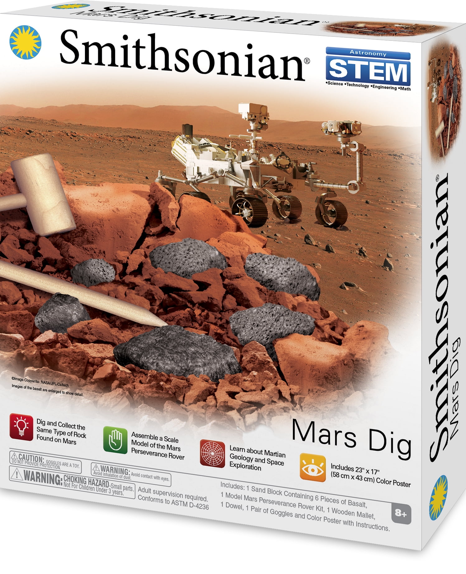 Smithsonian Mars Dig Set includes Mars Rover scale model to assemble ...