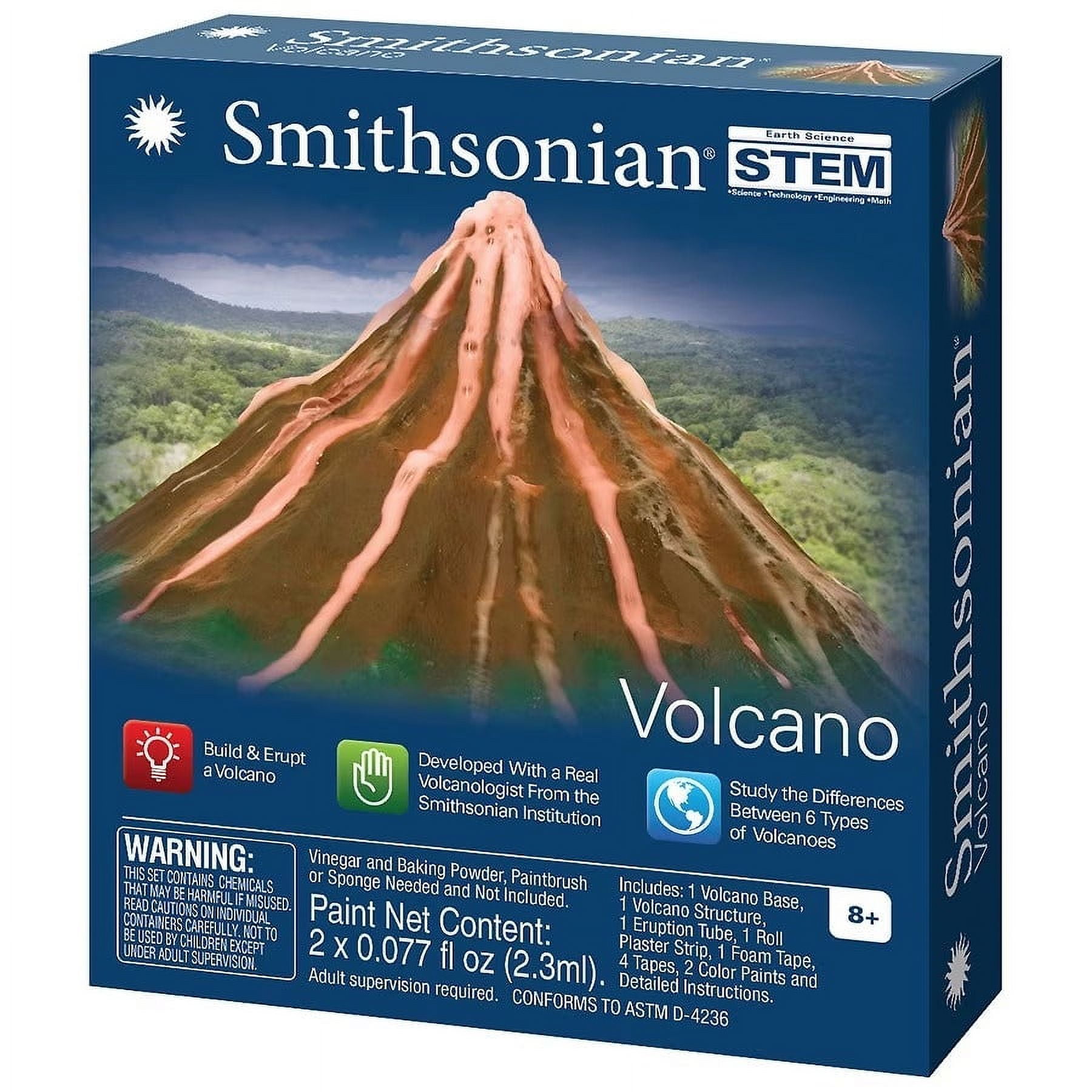 Smithsonian STEM Earth Science DIY Volcano Making Kit, Kids Experiment ...