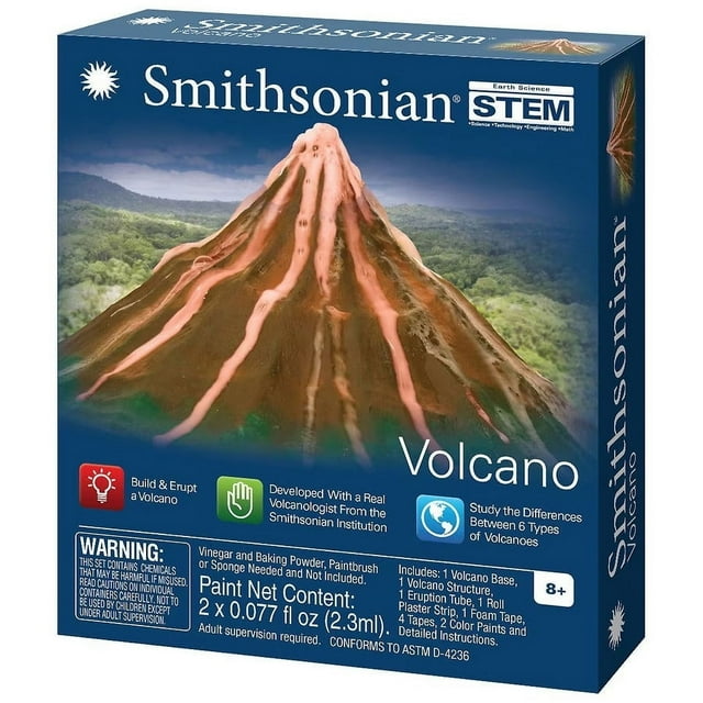 Smithsonian STEM Earth Science DIY Volcano Making Kit, Kids Experiment ...