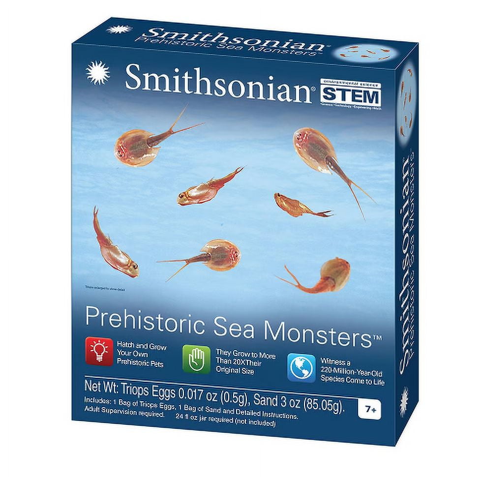 Smithsonian STEM Prehistoric Sea Monsters Kit, Triops Eggs and Sand ...