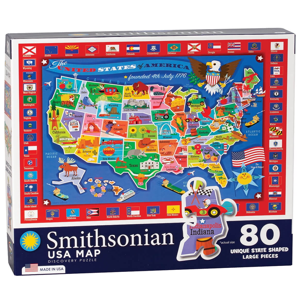 Smithsonian USA Map Puzzle - Walmart.com