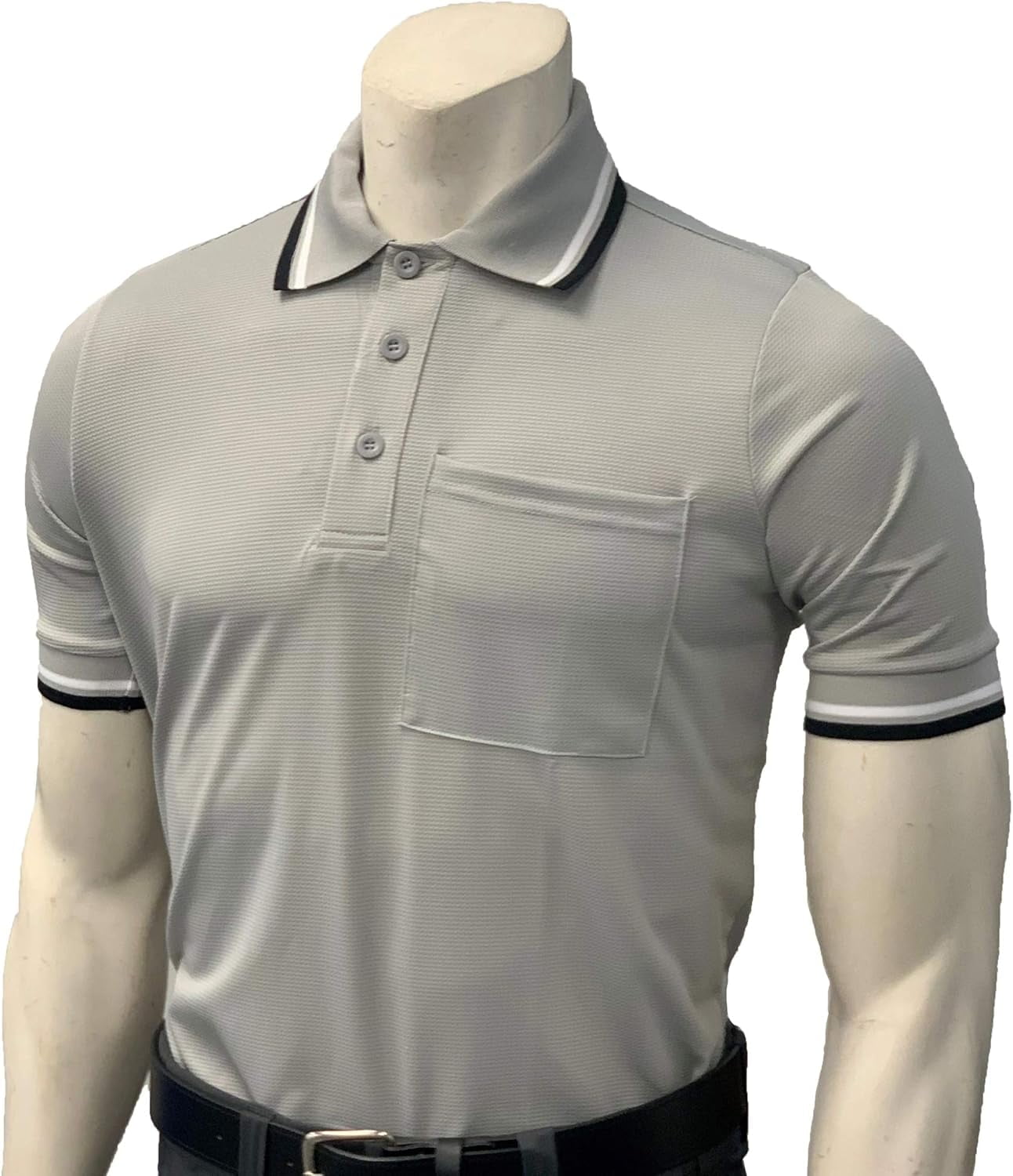 Smitty BBS307 Men's High Performance Body Flex Short Sleeve Umpire Shirt (Grey, Medium ...