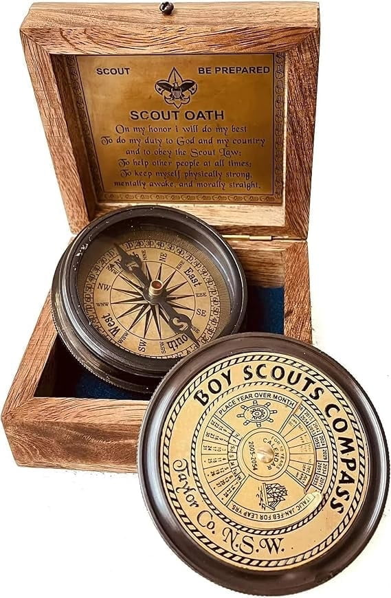 Smizzy Navigational Maritime Vintage Nautical Brass Compasses Fully ...