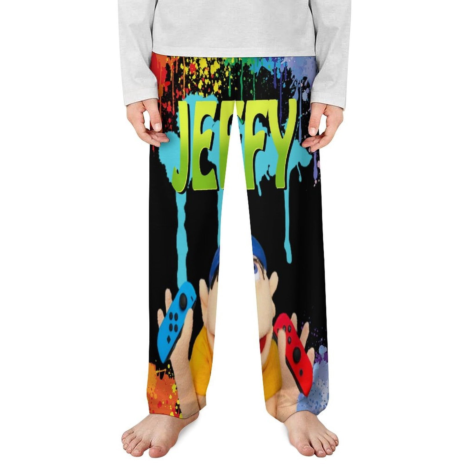 Sml Cartoon Jef-,fy Pajama Pants Cartoon Casual Lounge PJ Bottoms with ...