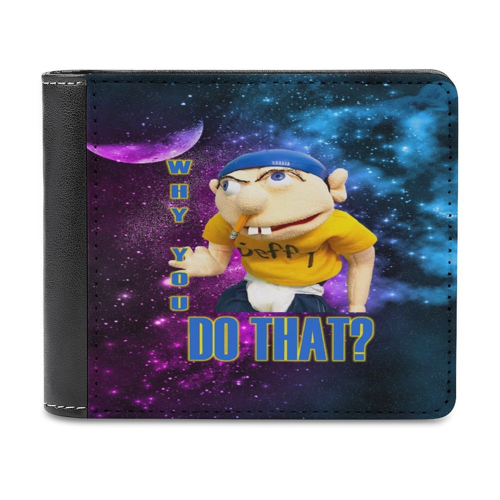 Sml Cartoon Jef-,fy Wallet for Men Leather Purse Clutch Card Holders ...