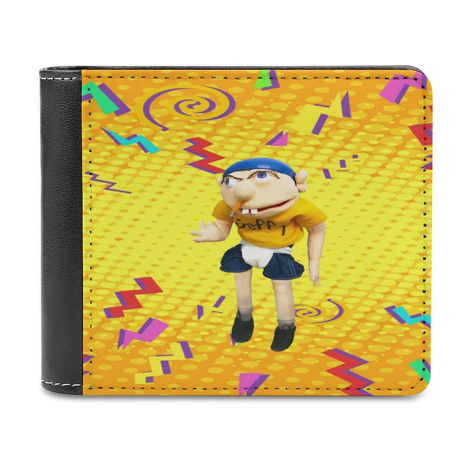 Sml Cartoon Jef-,fy Wallet for Men Leather Purse Clutch Card Holders ...