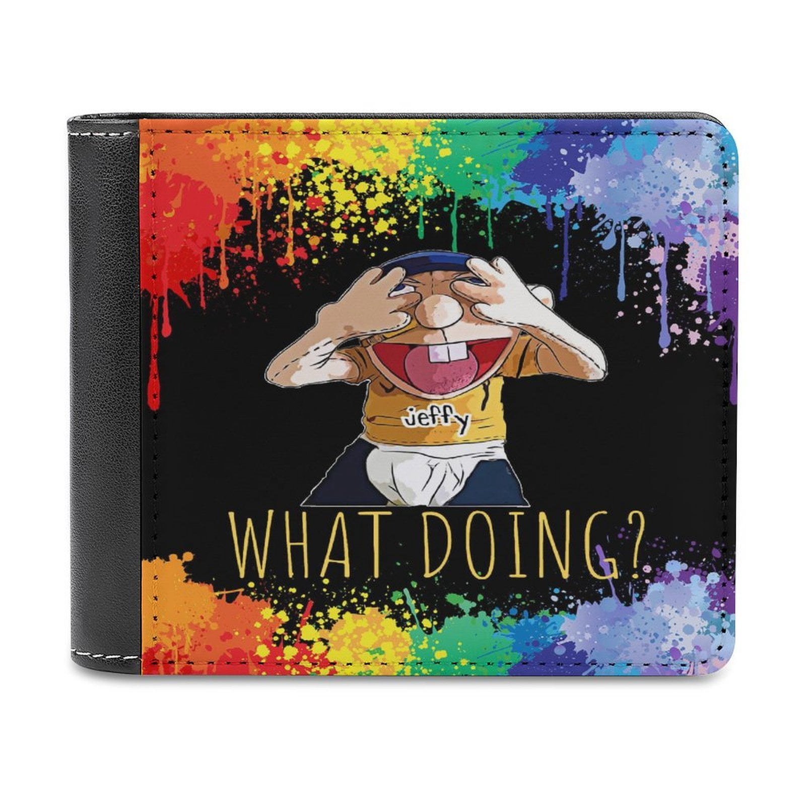 Sml Cartoon Jef-,fy Wallet for Men Leather Purse Clutch Card Holders ...