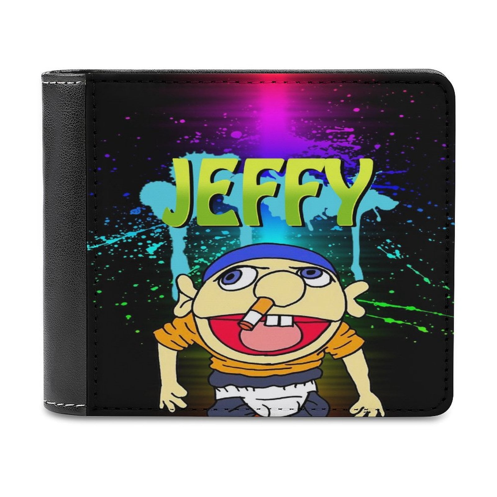 Sml Cartoon Jef-,fy Wallet for Men Leather Purse Clutch Card Holders ...