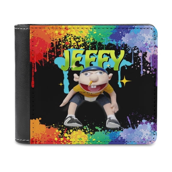 Sml Cartoon Jef-,fy Wallet for Men Leather Purse Clutch Card Holders ...