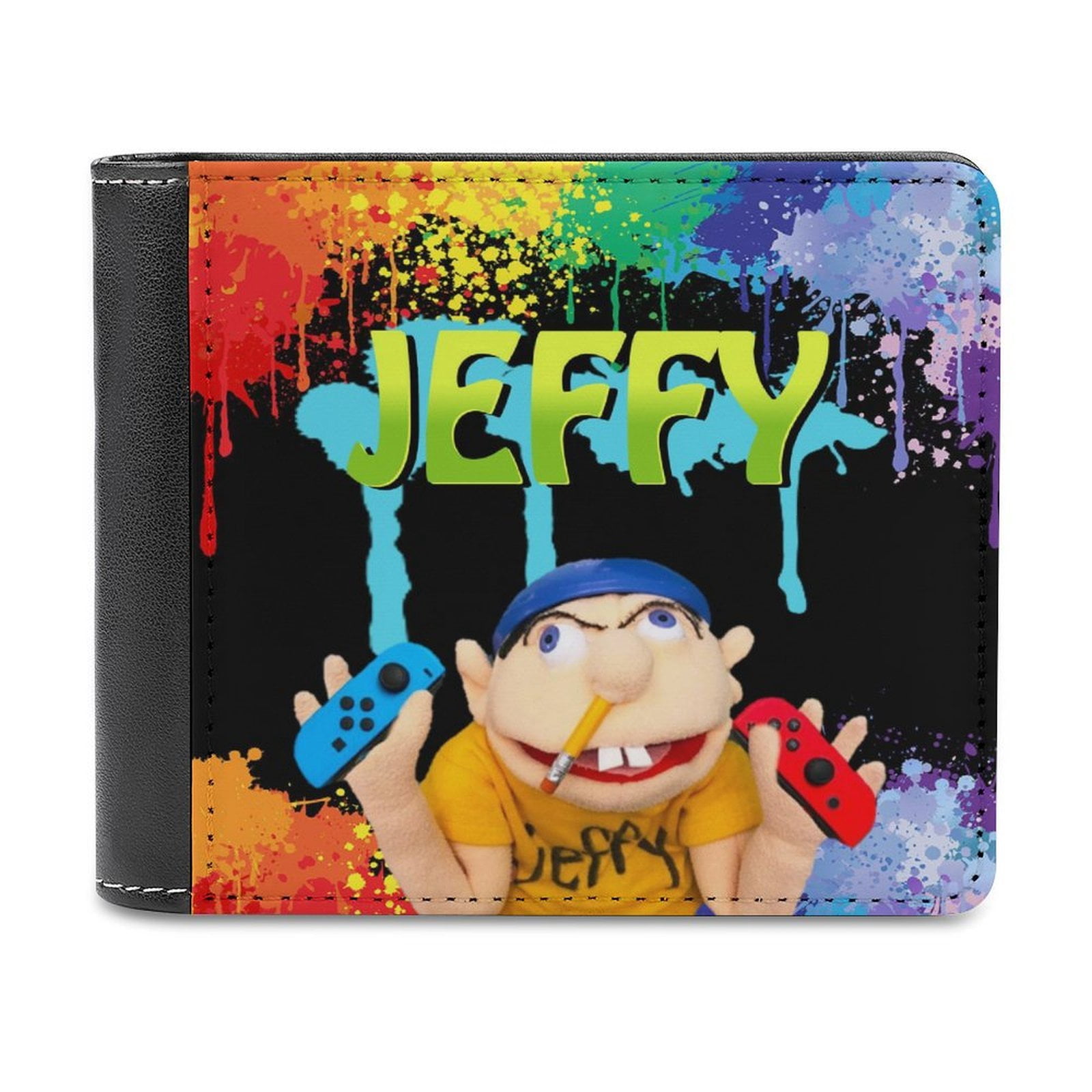 Sml Cartoon Jef-,fy Wallet for Men Leather Purse Clutch Card Holders ...