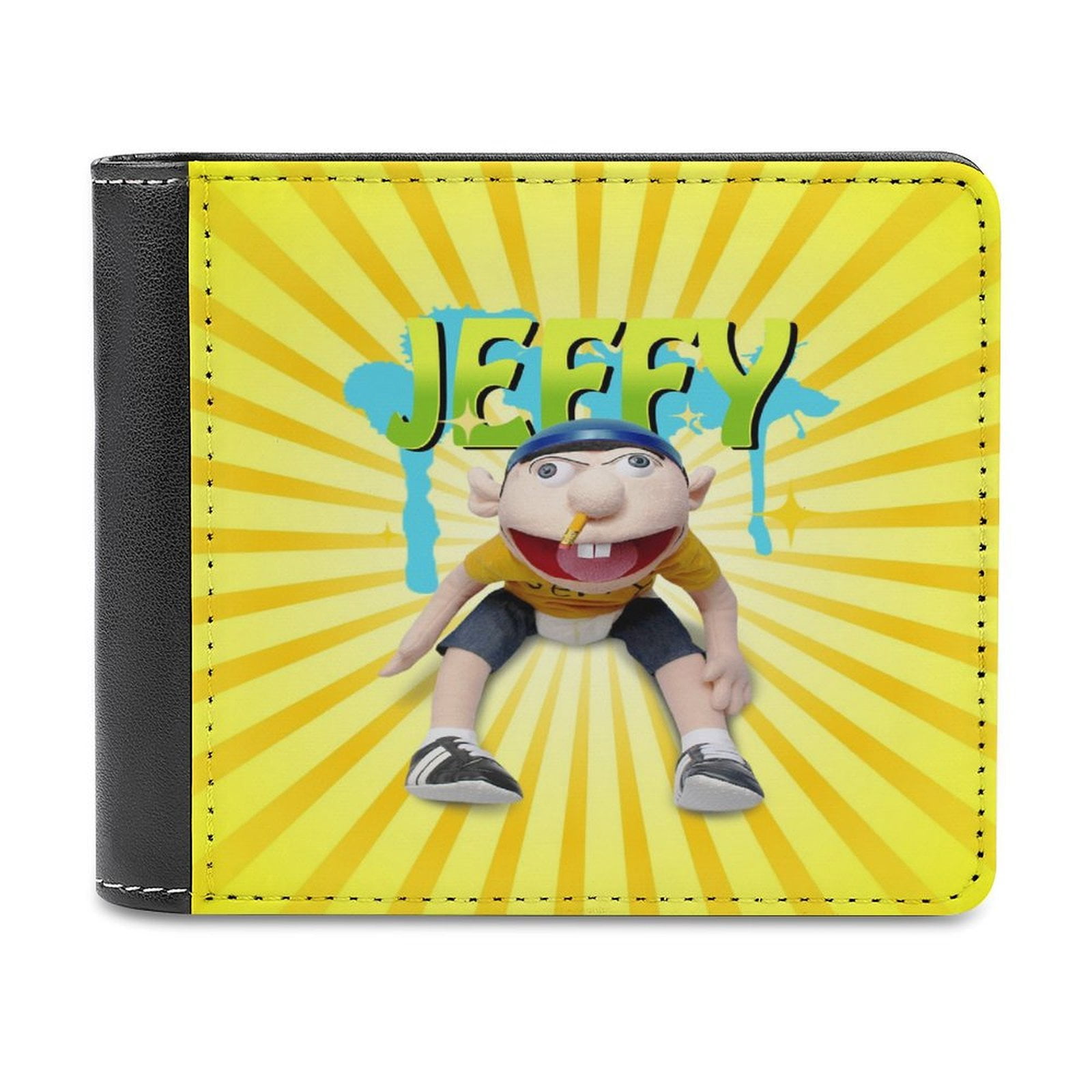 Sml Cartoon Jef-,fy Wallet for Men Leather Purse Clutch Card Holders ...