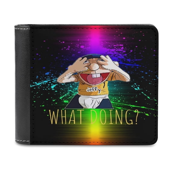 Sml Cartoon Jef-,fy Wallet for Men Leather Purse Clutch Card Holders ...