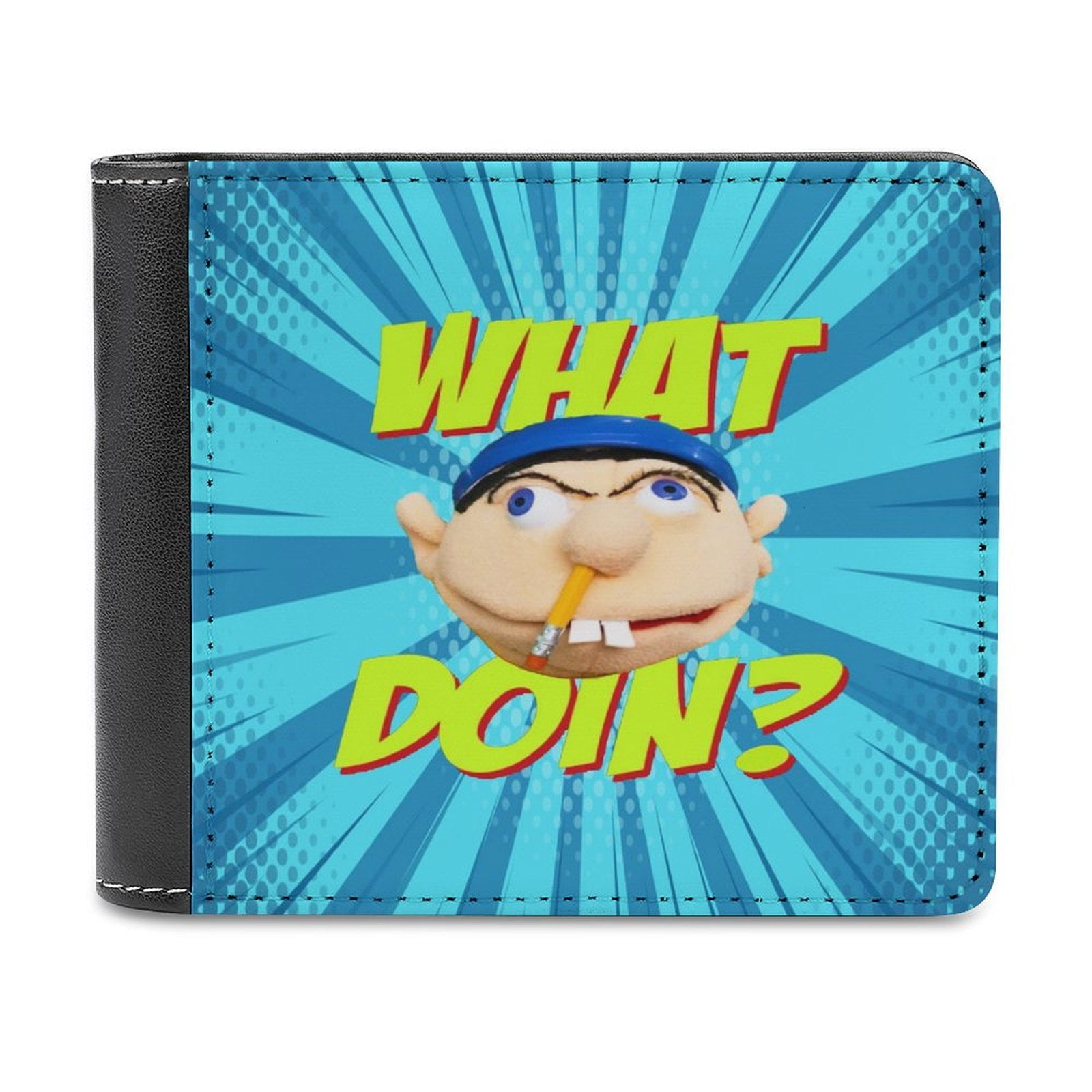 Sml Cartoon Jef-,fy Wallet for Men Leather Purse Clutch Card Holders ...