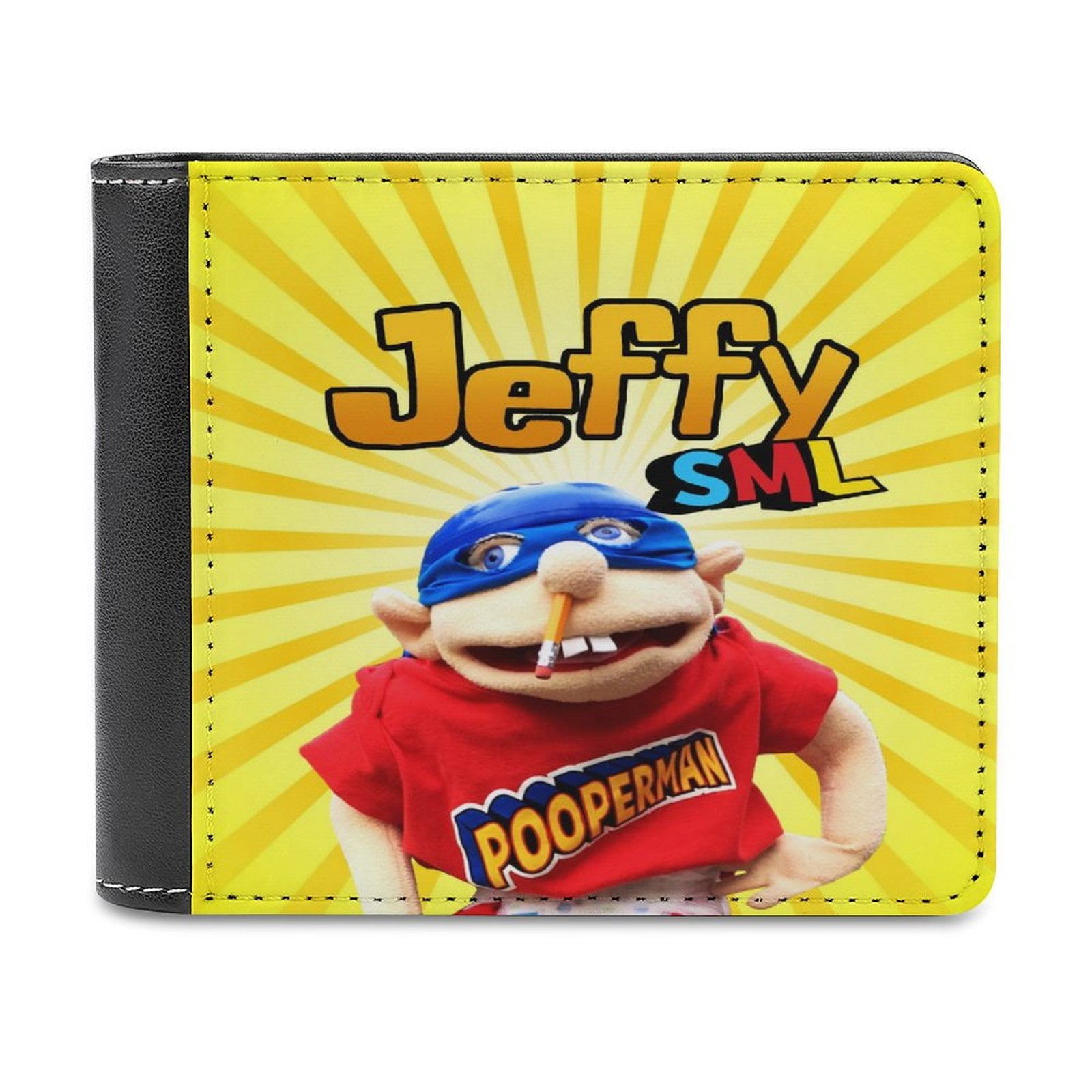 Sml Cartoon Jef-,fy Wallet for Men Leather Purse Clutch Card Holders ...