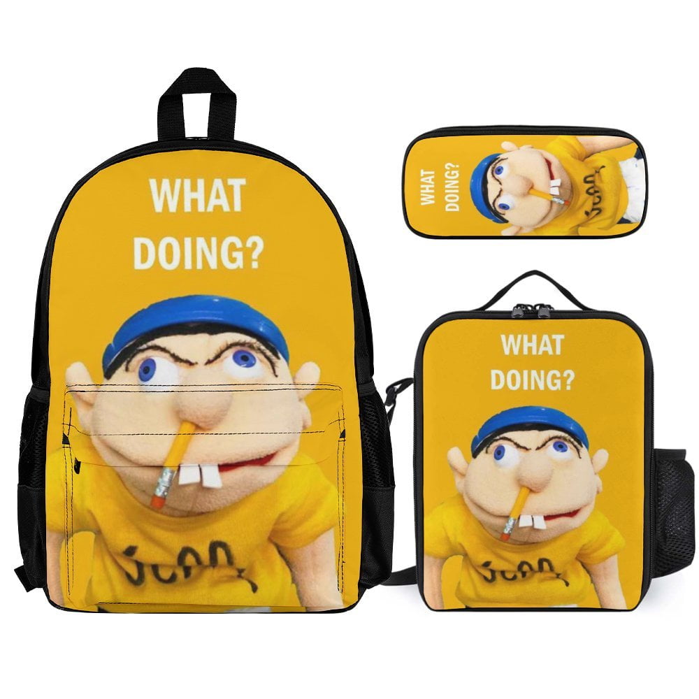 Sml Jeffy 3Pcs Backpacks Sets with Lunch Bag And Pencil Case for Boys ...
