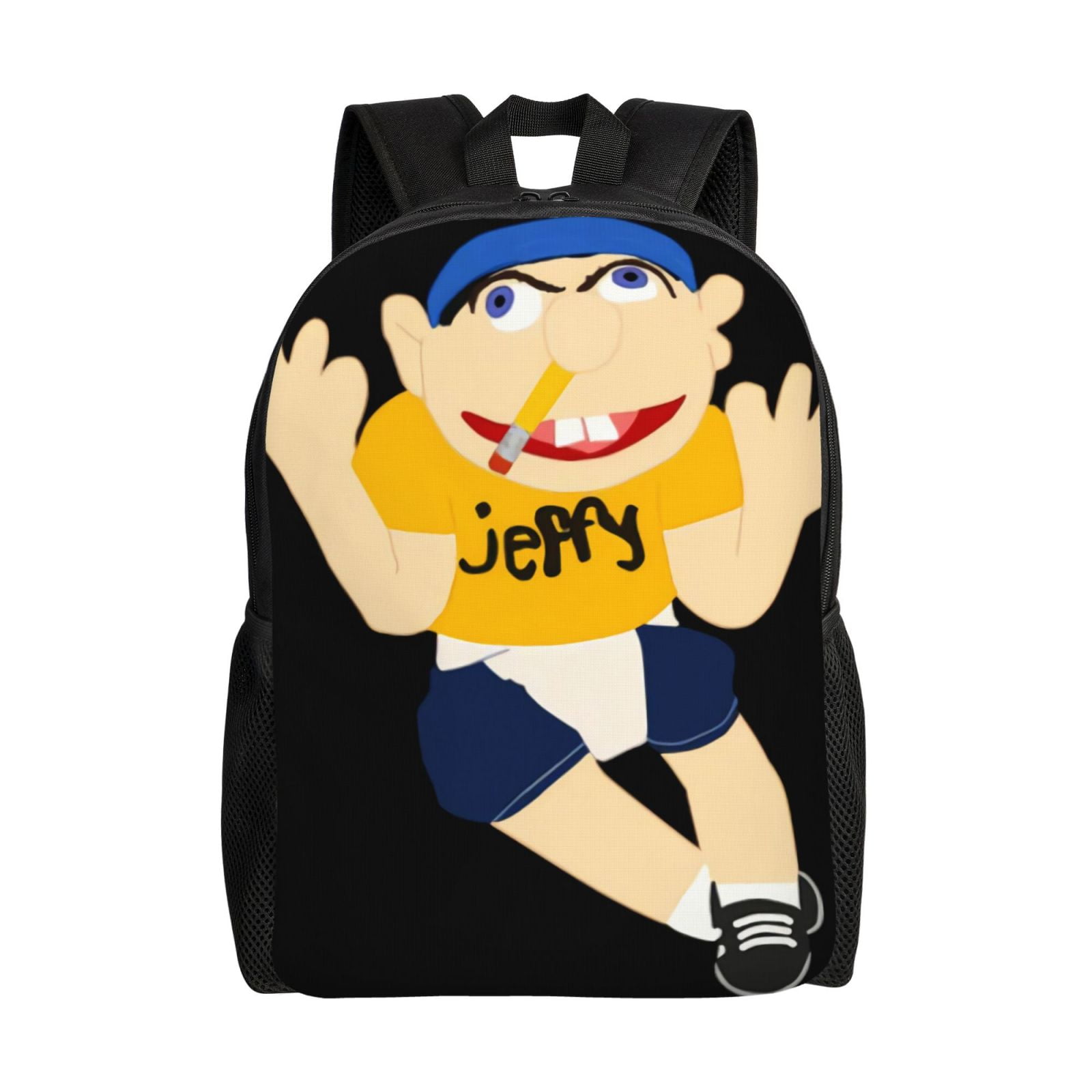 Sml Jeffy Backpack, 3D Printed Cartoon Laptop Bag Bookbag, Lightweight ...