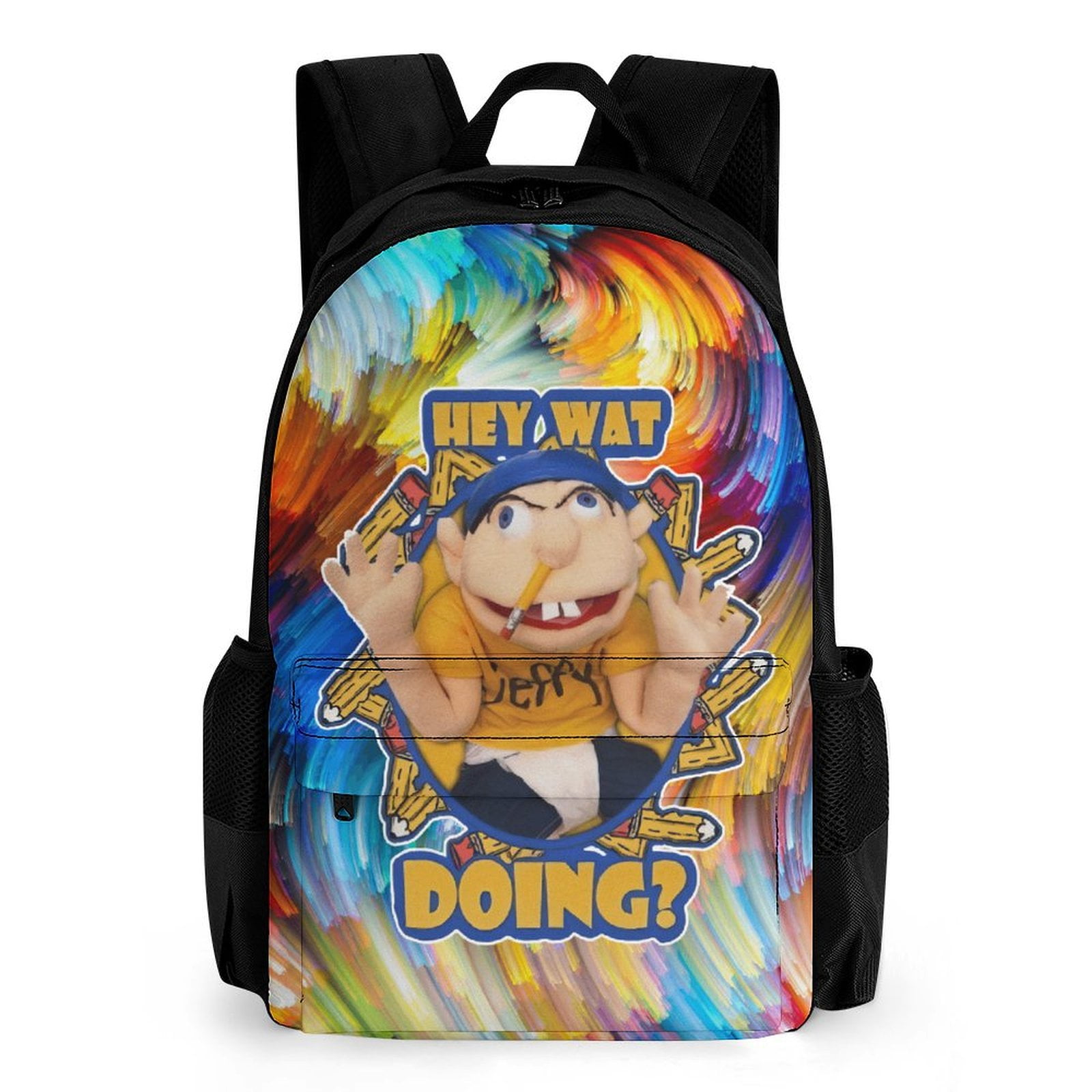 Sml Jeffy Backpack with Adjustable Straps Multiple Pockets Backpack for ...