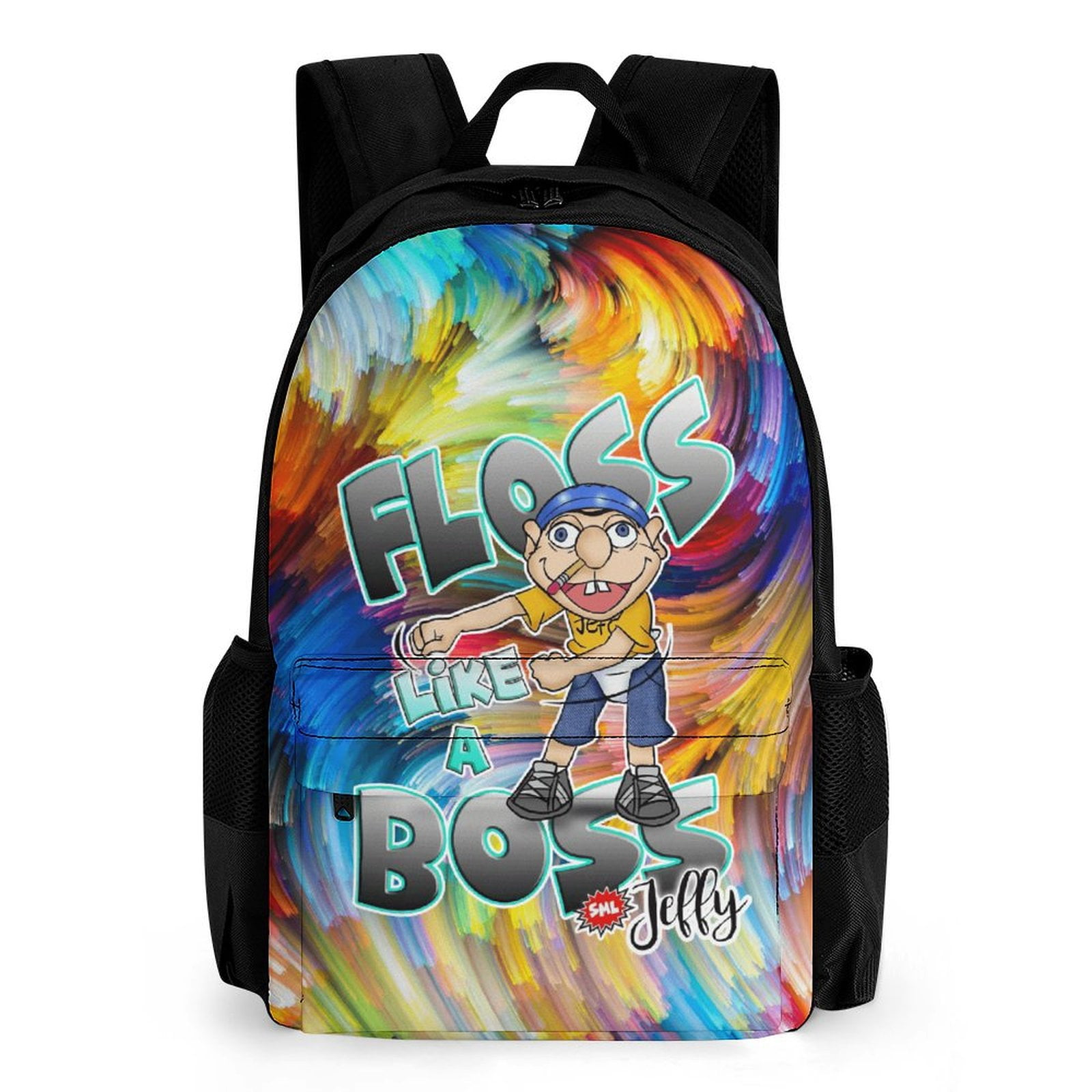 Sml Jeffy Backpack with Adjustable Straps, Multiple Pockets Backpack ...