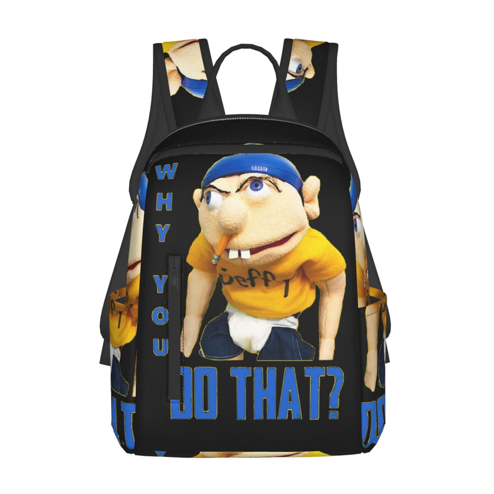 Sml Jeffy Black Backpack for Women Men Laptop Backpack Work Business Travel Computer Bags Casual ...