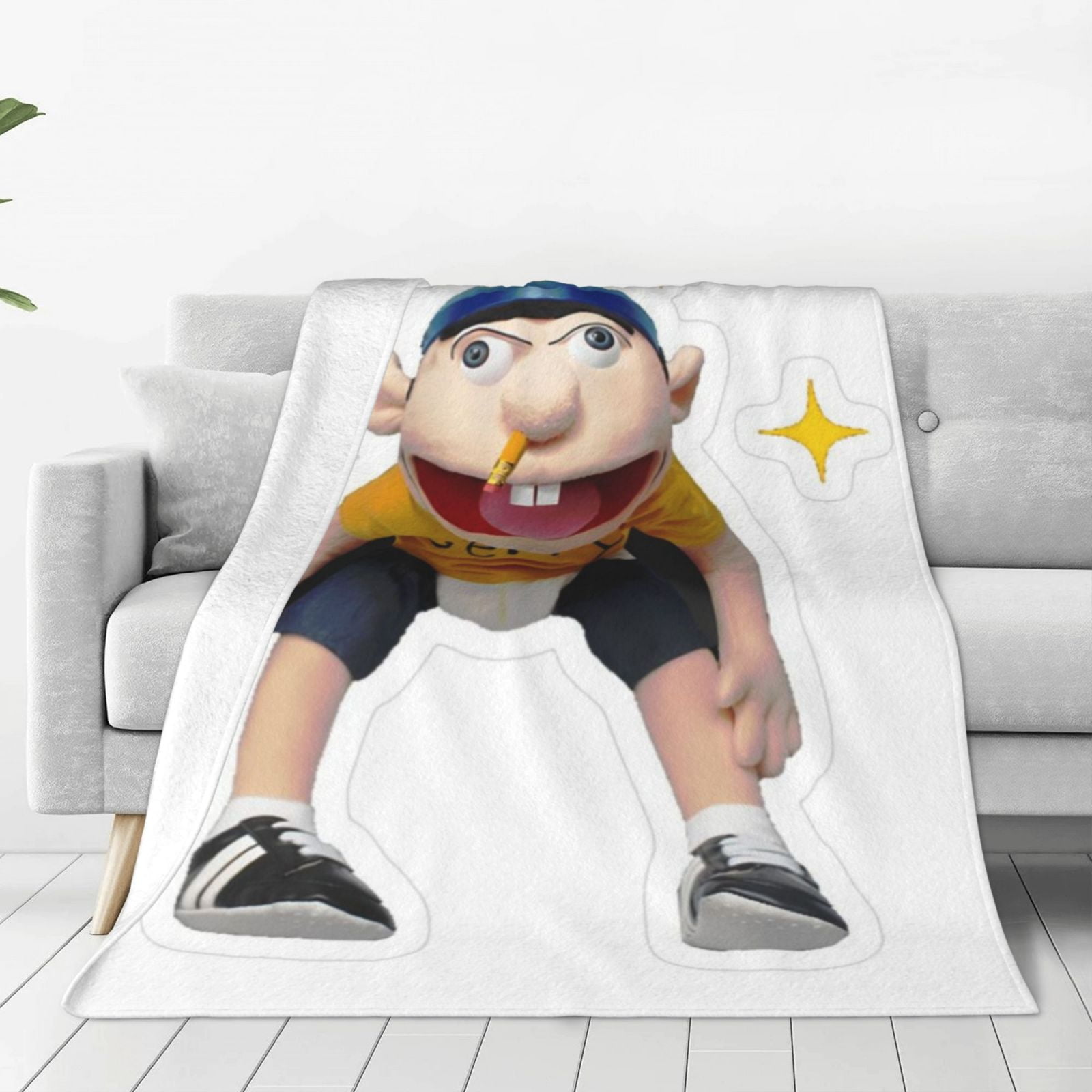 Sml Jeffy Blanket Air Conditioning Blanket Quilt Cartoon Plush Throw ...