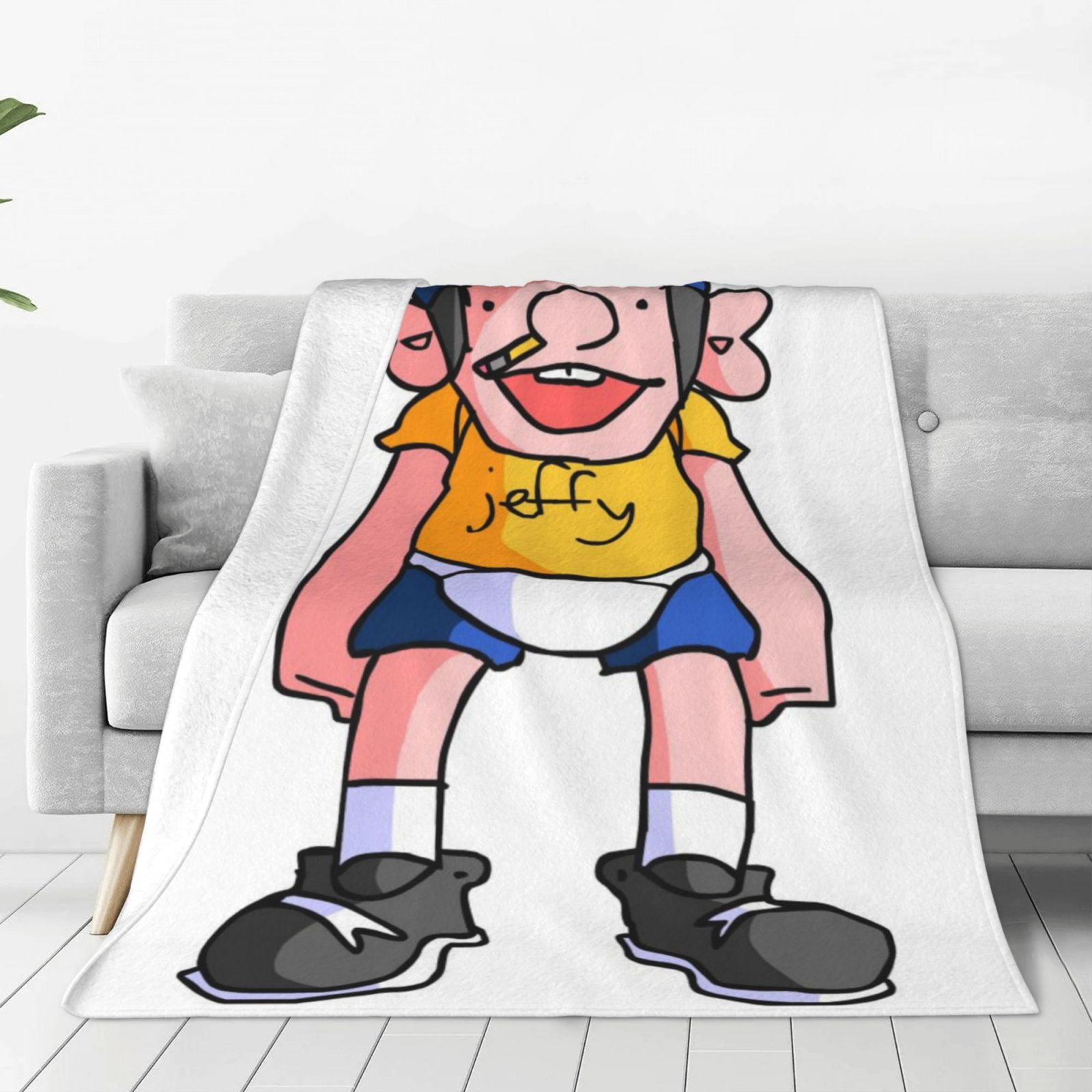 Sml Jeffy Blanket Air Conditioning Blanket Quilt Cartoon Plush Throw ...