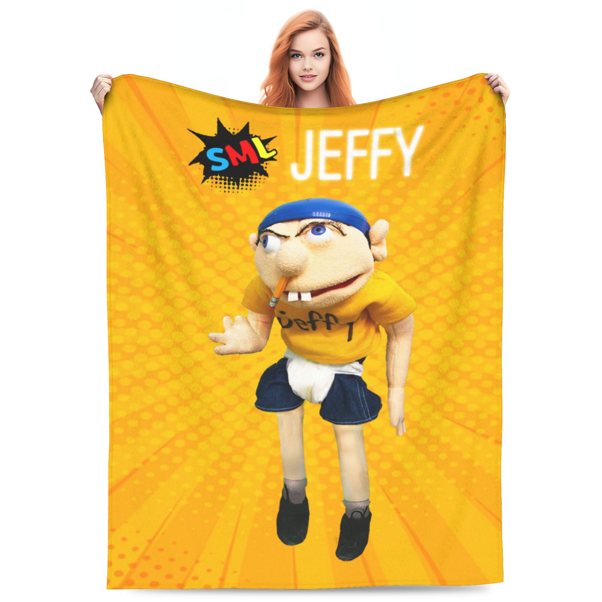 Sml Jeffy Blanket Lightweight Throw Blanket Flannel Fleece Microfiber ...