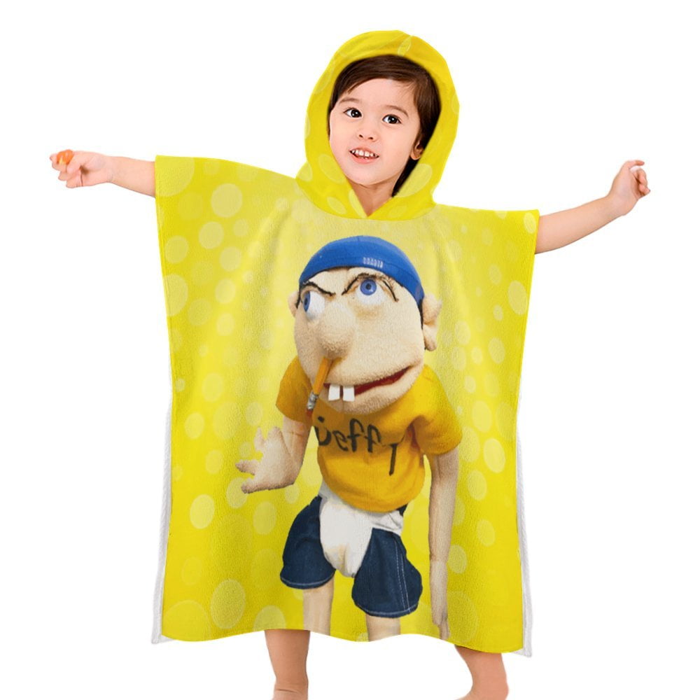 Sml Jeffy Kids Hooded Beach Towel for Boys Girls, Bath Pool Beach ...