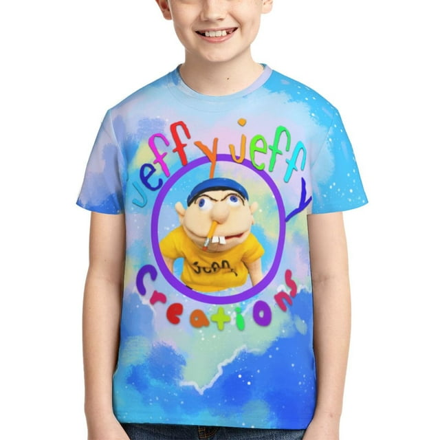 Sml Jeffy Logo 1 Kids/Youth Short Sleeve T-Shirts, Teen Leisure Round ...