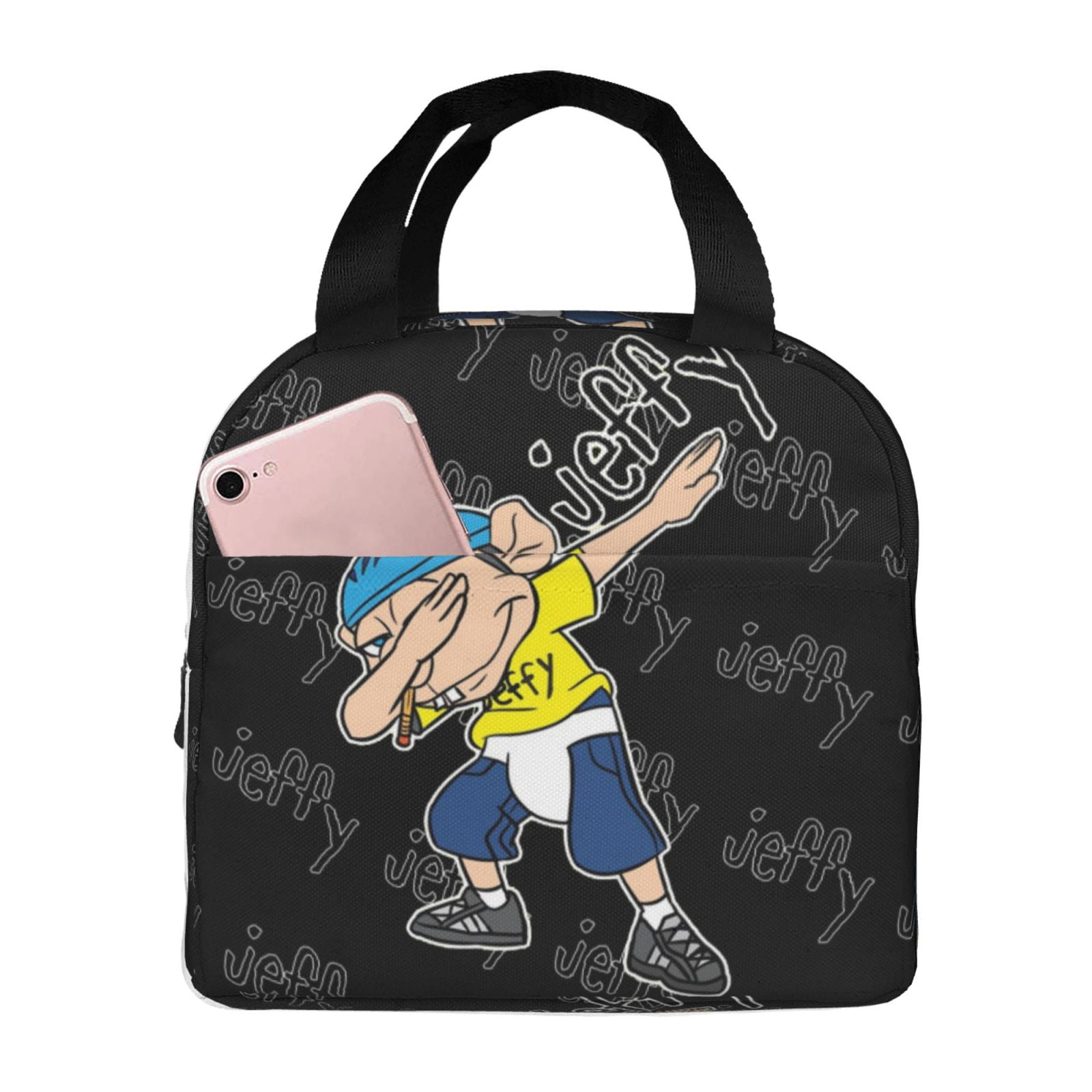 Sml Jeffy Lunch Bag Waterproof Insulated Lunch Box Reusable Bento Bag ...