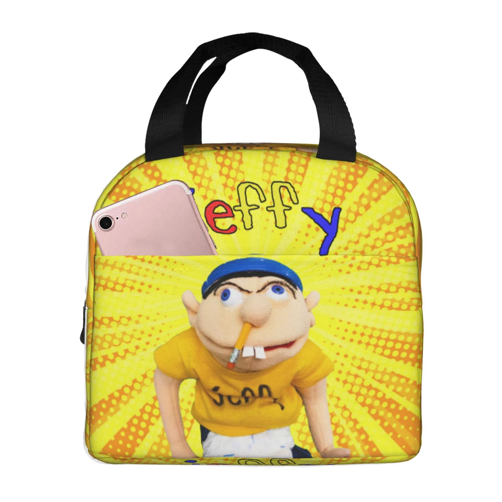 Sml Jeffy Lunch Bag Waterproof Insulated Lunch Box Reusable Bento Bag ...