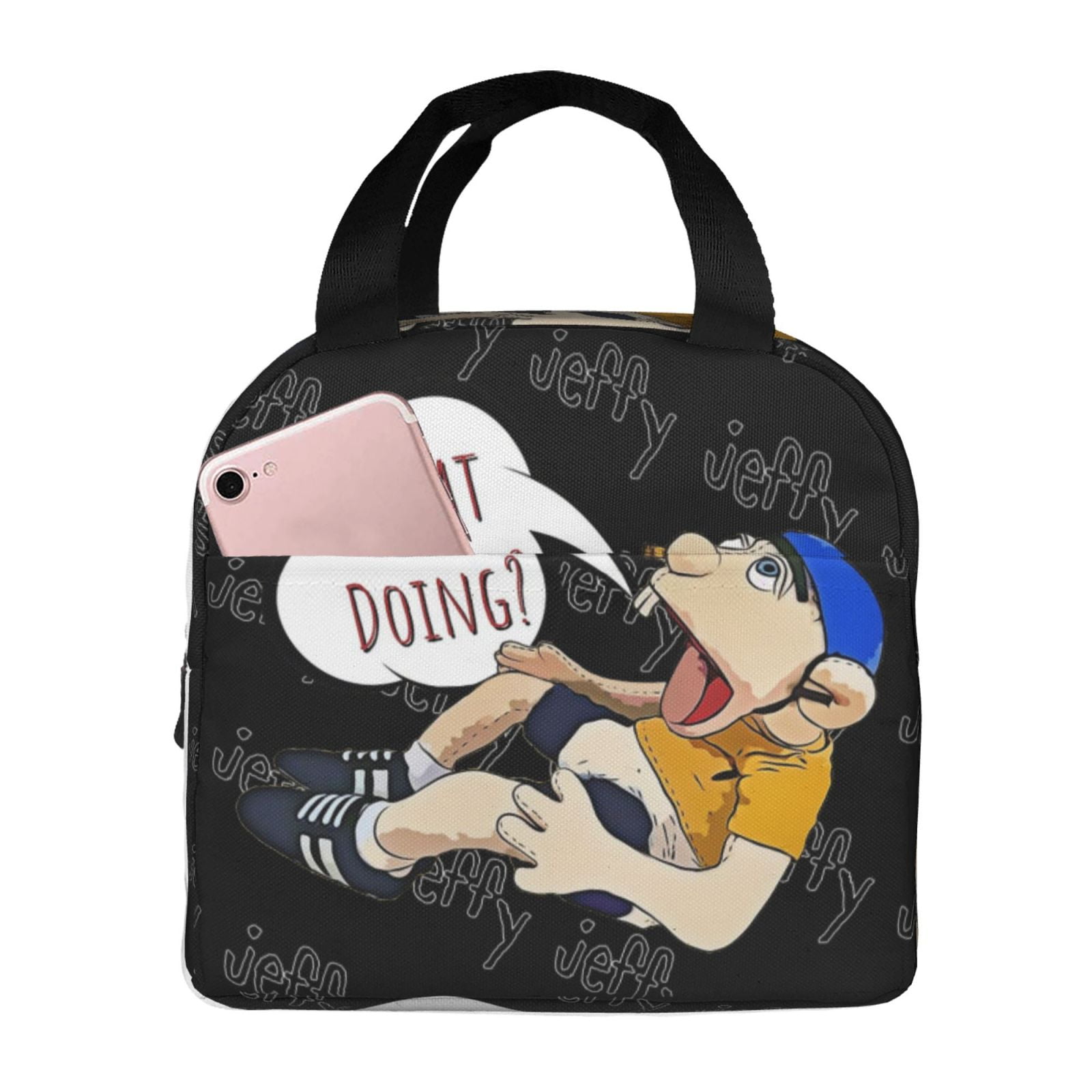 Sml Jeffy Lunch Bag Waterproof Insulated Lunch Box Reusable Bento Bag ...