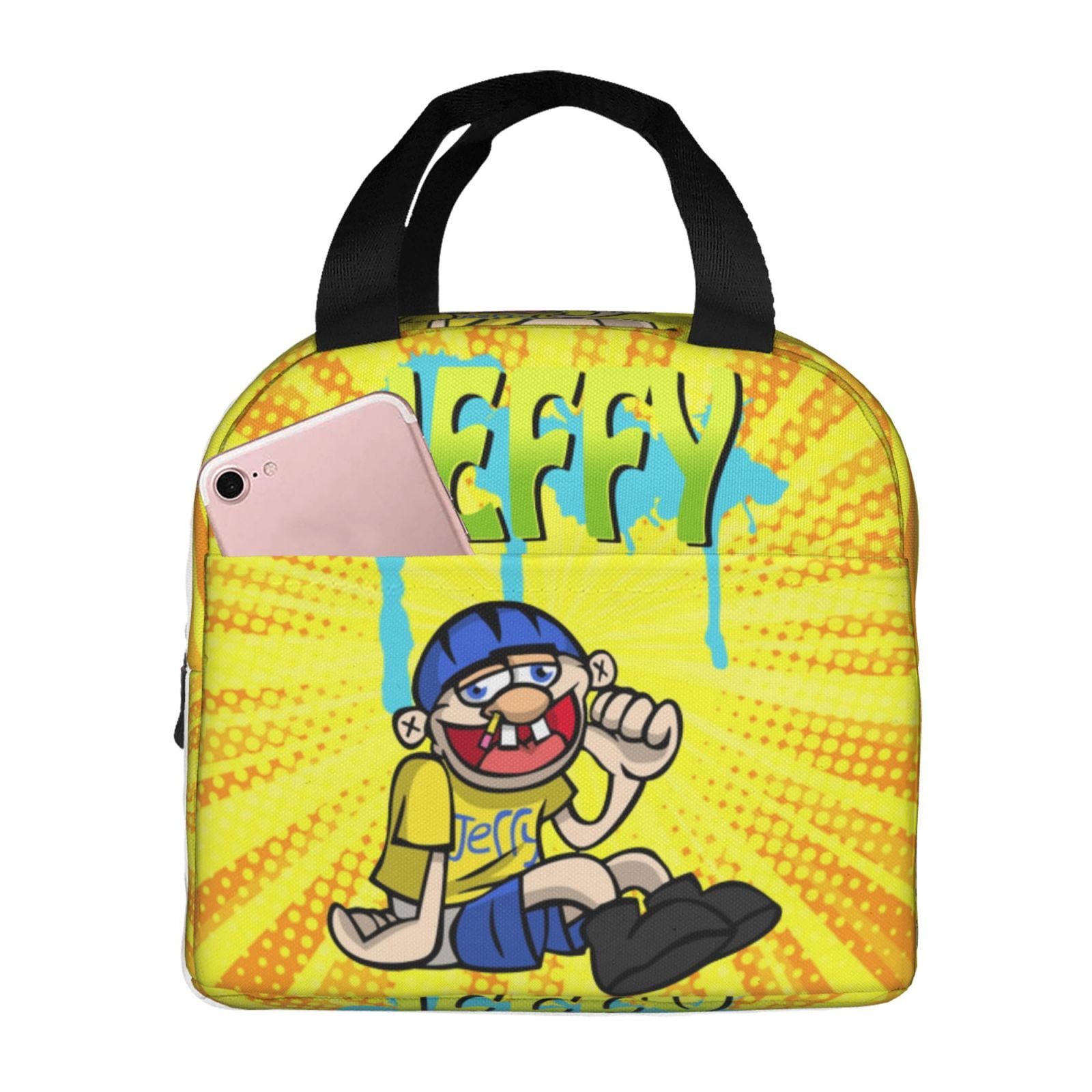 Sml Jeffy Lunch Bag Waterproof Insulated Lunch Box Reusable Bento Bag ...