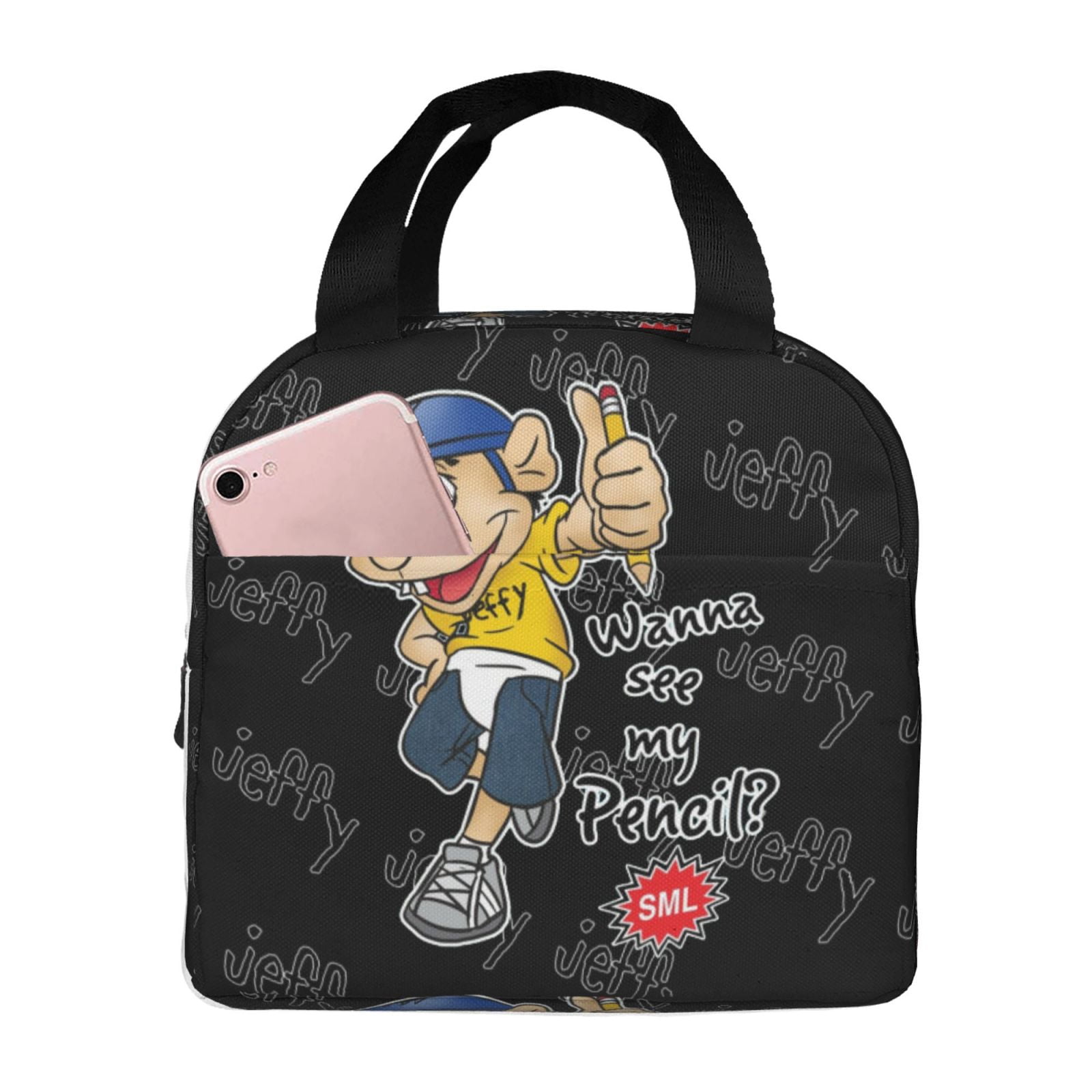 Sml Jeffy Lunch Bag Waterproof Insulated Lunch Box Reusable Bento Bag ...